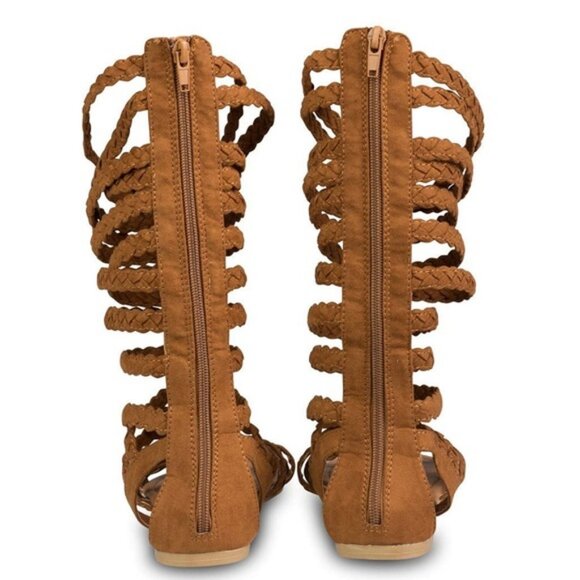 Twisted | Shoes | Nwt Daisy Faux Suede Braided Gladiator Sandal Color ...